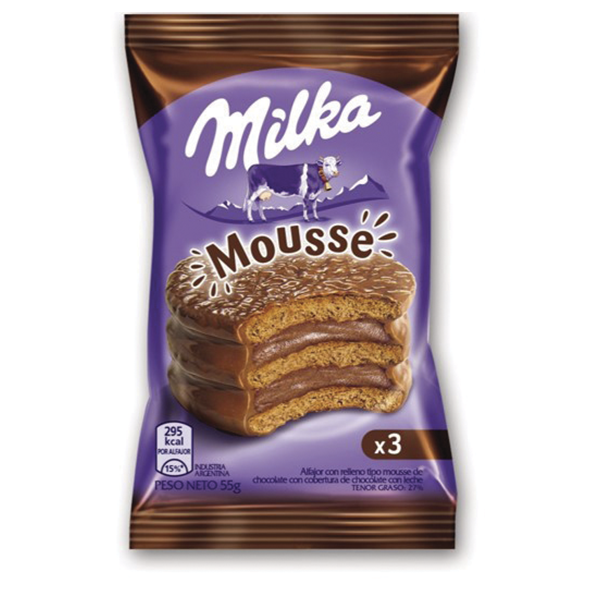 ALFAJOR MILKA 3 MOUSSE 55g - Dulcilandia Paraná