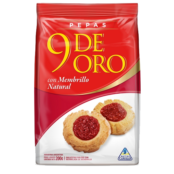 9 DE ORO PEPA MEMBRILLO 200g - Dulcilandia Paraná