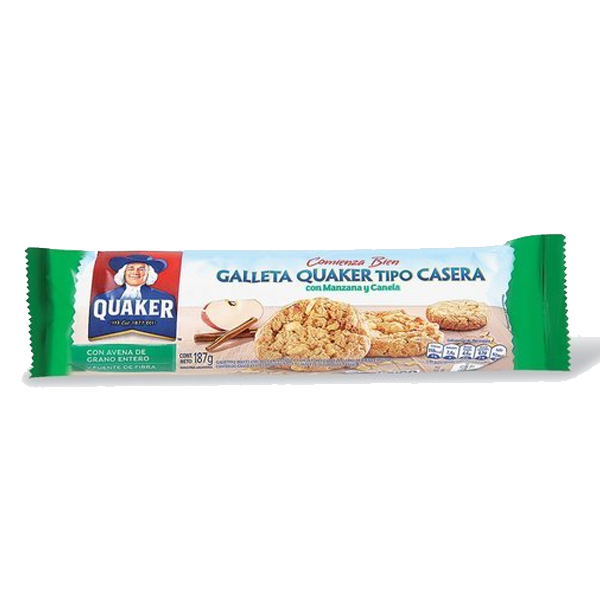 QUAKER GALLETA MANZANA CANELA 187g - Dulcilandia Paraná
