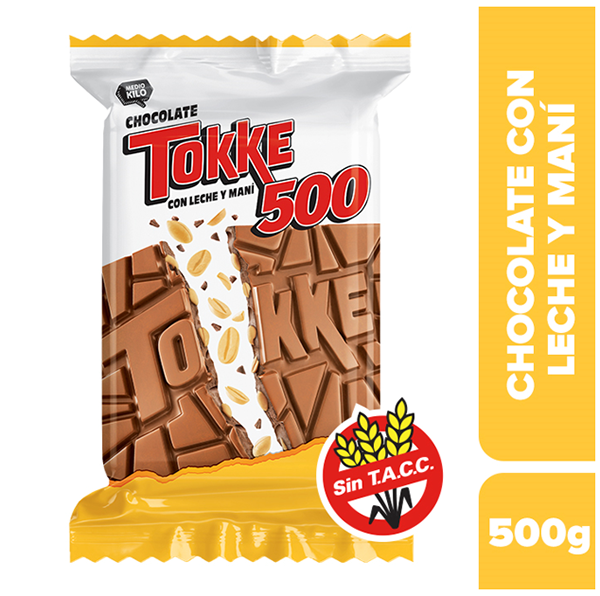 CHOCOLATE TOKKE LECHE MANI 500g - Dulcilandia Paraná