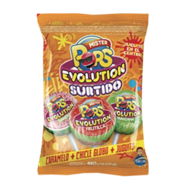CHUPETIN MR POPS EVOL SURT/CHICLE 24u 18g - Dulcilandia Santa Fe