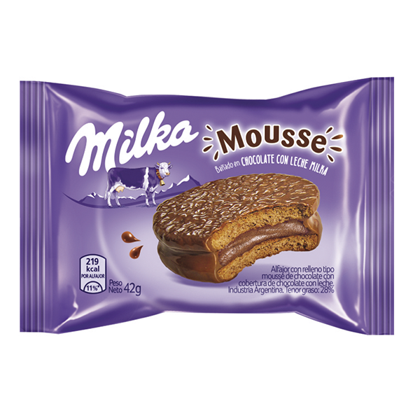ALFAJOR MILKA MOUSSE LECHE 42g - Dulcilandia Santa Fe