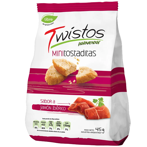 TWISTOS MINITOSTADITA JAMON 45g - Dulcilandia Santa Fe