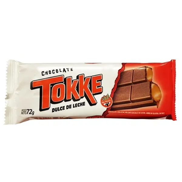 CHOCOLATE TOKKE DULCE DE LECHE 72g - Dulcilandia Santa Fe