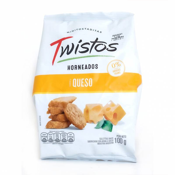 TWISTOS MINI TOSTADITA QUESO 100g - Dulcilandia Santa Fe