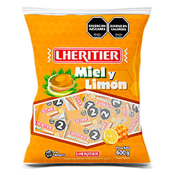 CARAMELO DURO LHERITIER MIEL LIMON 600g - Dulcilandia Santa Fe