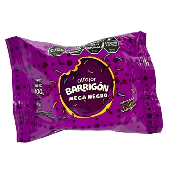 ALFAJOR BARRIGON MEGA NEGRO 100g - Dulcilandia Santa Fe